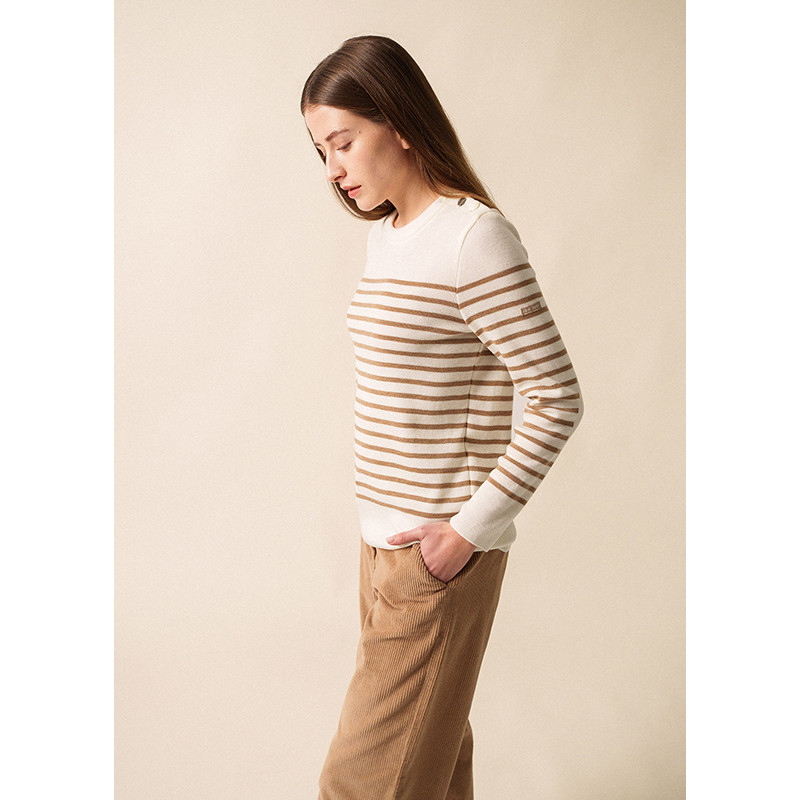 Pull marin rayé Brégançon Femme Saint James